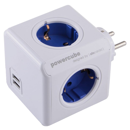 ALLOCACOC PowerCube Original USB 4xSchuko + dual USB - 1202BL/DEOUPC ...