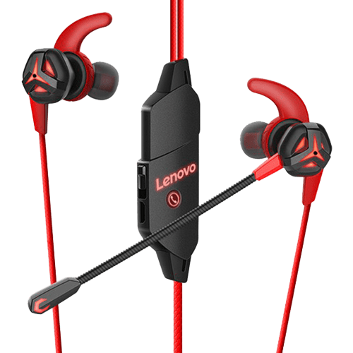 LENOVO Gejmerske bubice GAME SHOCK HS-10 (Crvene/Crne) | Gigatron