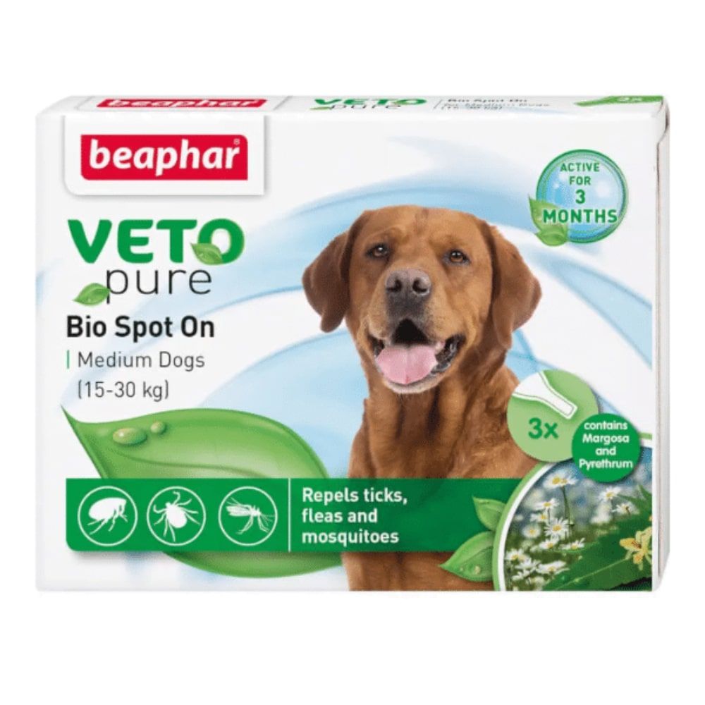 BEAPHAR Vetopure Bio Spot On Dog M (15-30 kg) Preparat protiv insekata ...